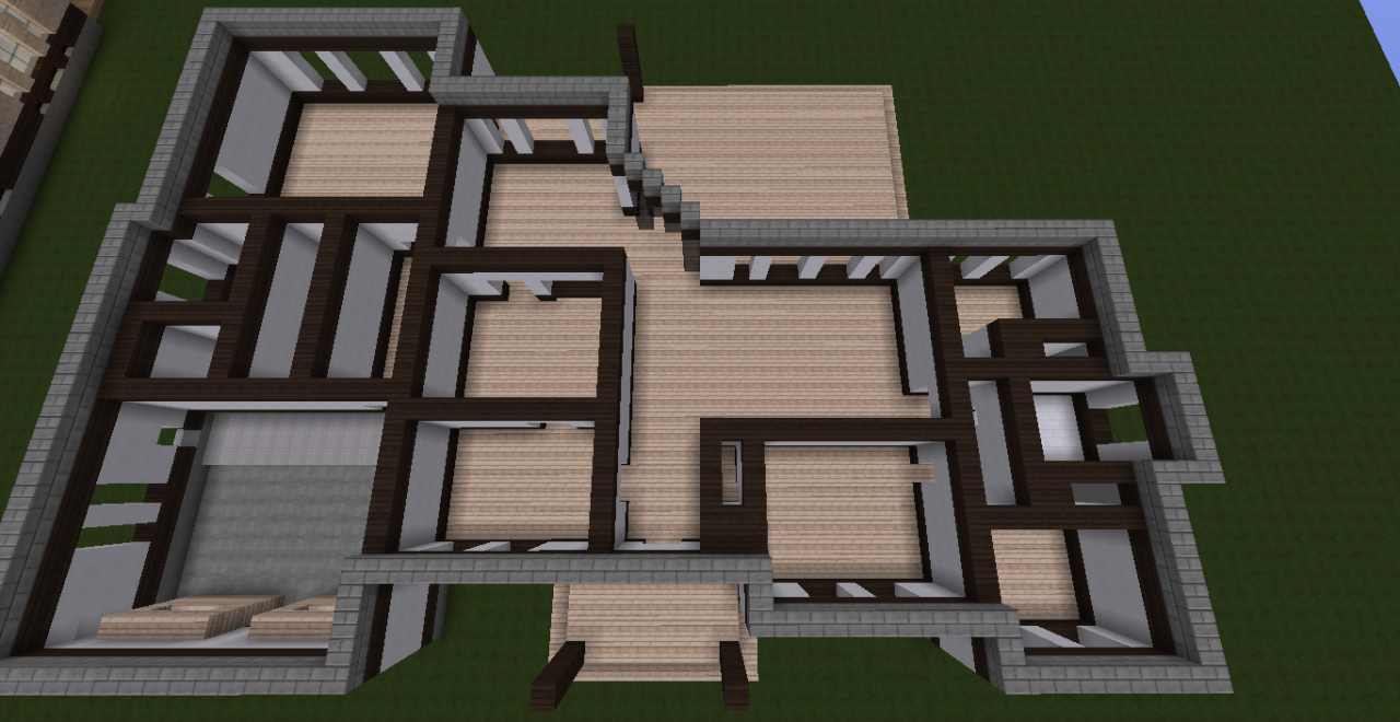 Awesome Single Story House: Sleek (With Step-By-Step) Minecraft Map