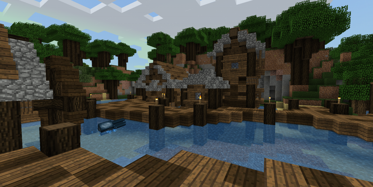 Village Over Water Minecraft Map