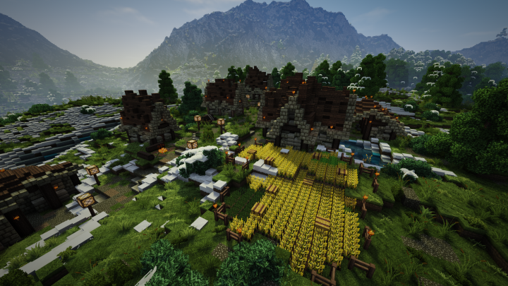 A Nordic Mountain Village! Minecraft Map