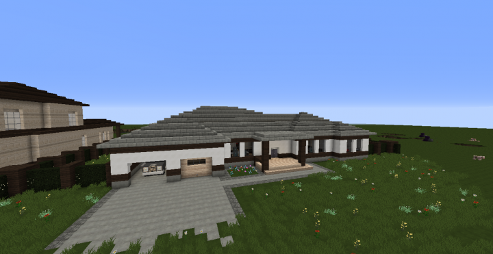 Awesome Single Story House: Sleek (With Step-By-Step) Minecraft Map