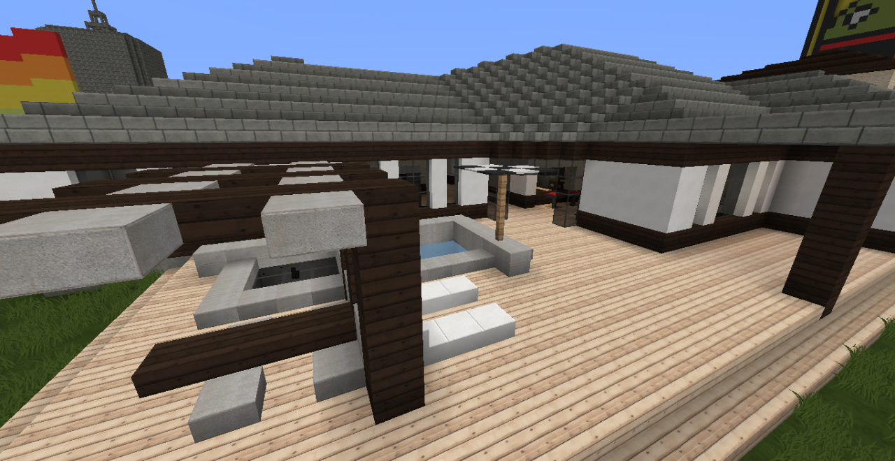 Awesome Single Story House: Sleek (With Step-By-Step) Minecraft Map