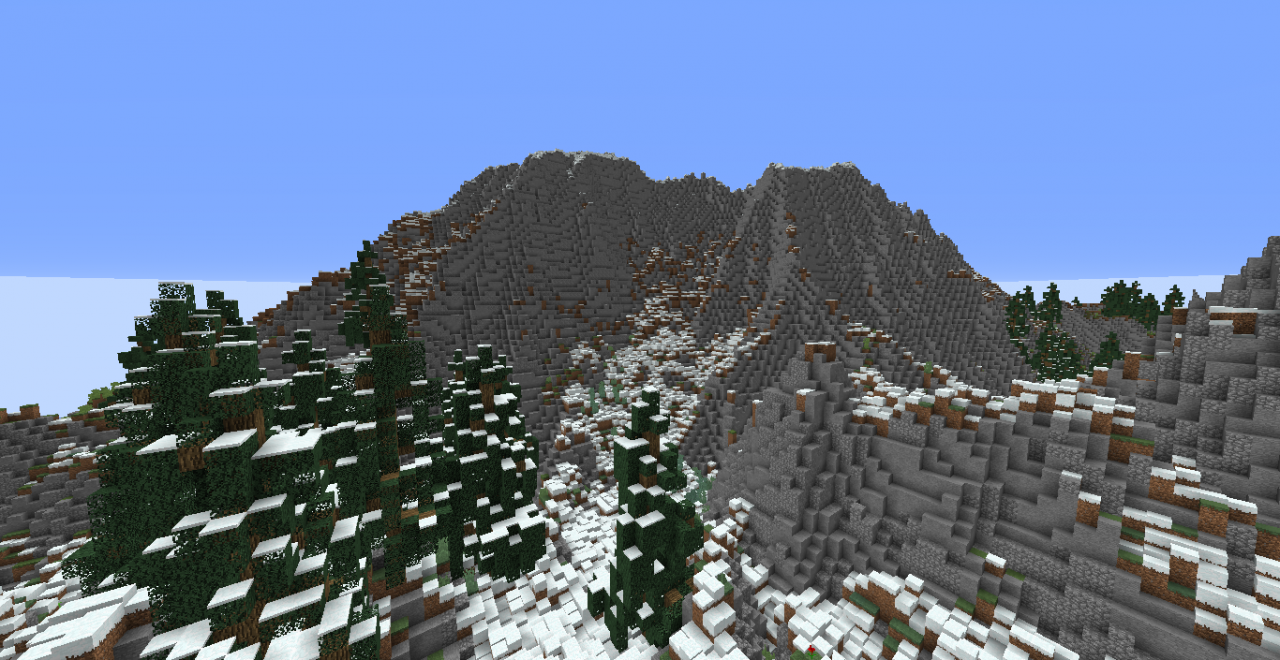 Giant Mountains/Lake!-(World Painter)(Realistic) Minecraft Map