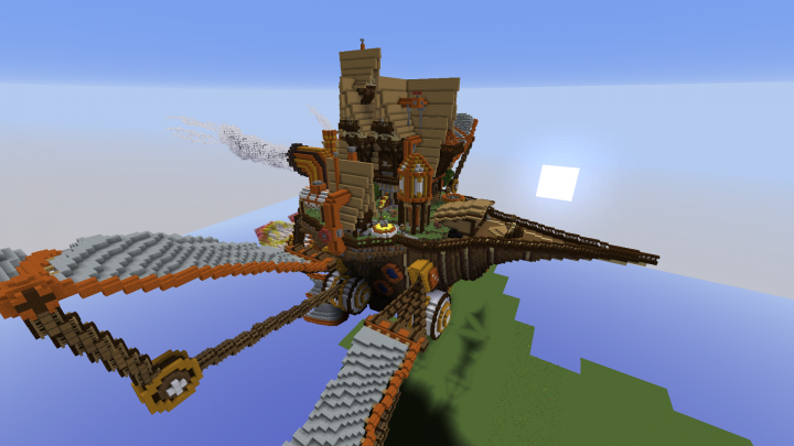 Steampunk Flying Island Minecraft Map