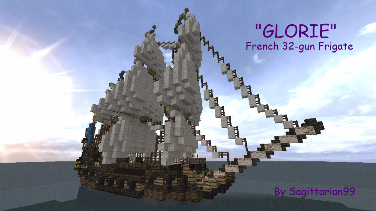 30-gun Frigate "Glorie" Minecraft Map