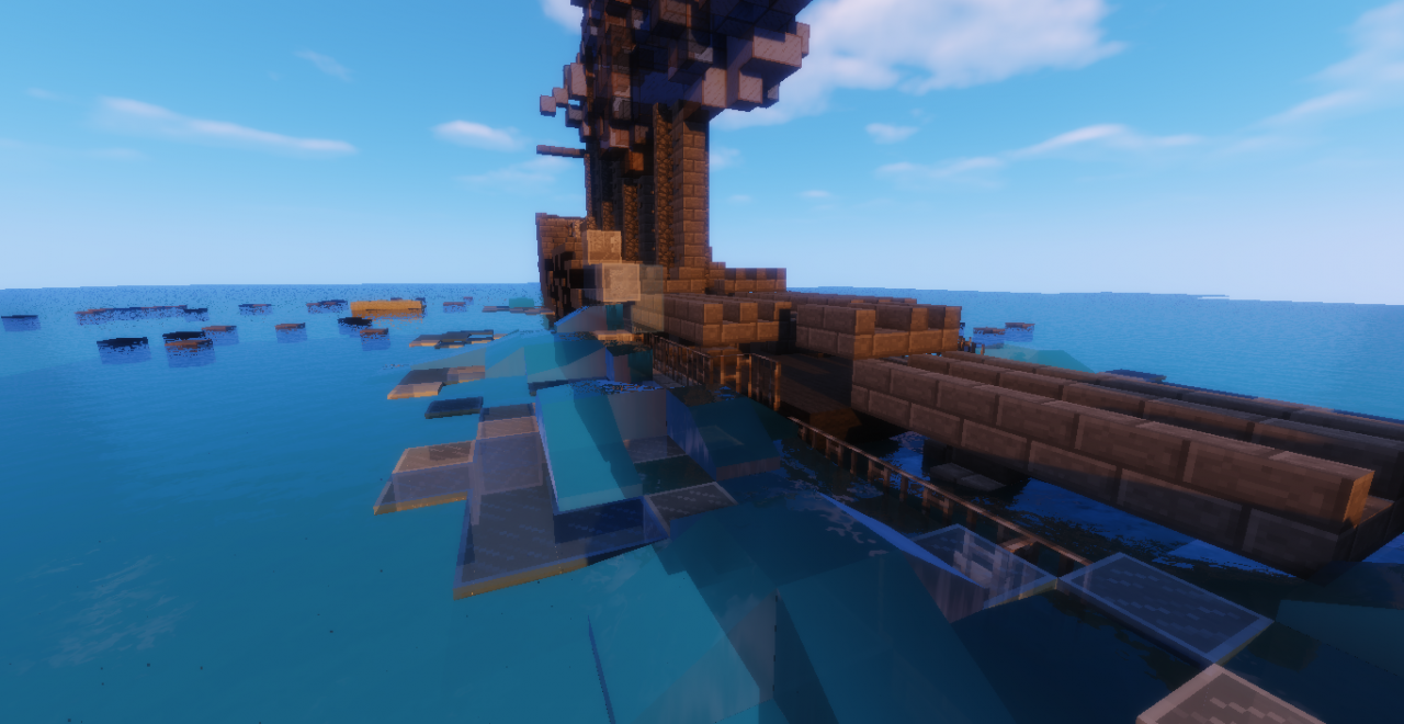 Sinking Destroyer | 1:1 scale model. Minecraft Map