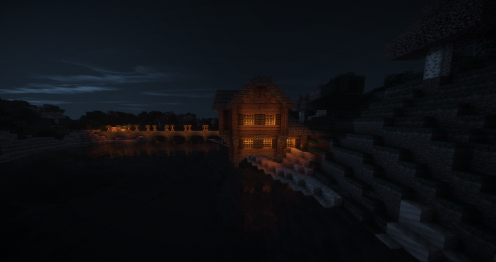 House and bridge Minecraft Map