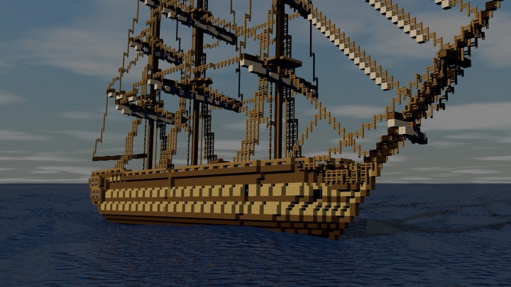 British Third Rate Ship of The Line Frigate Minecraft Map
