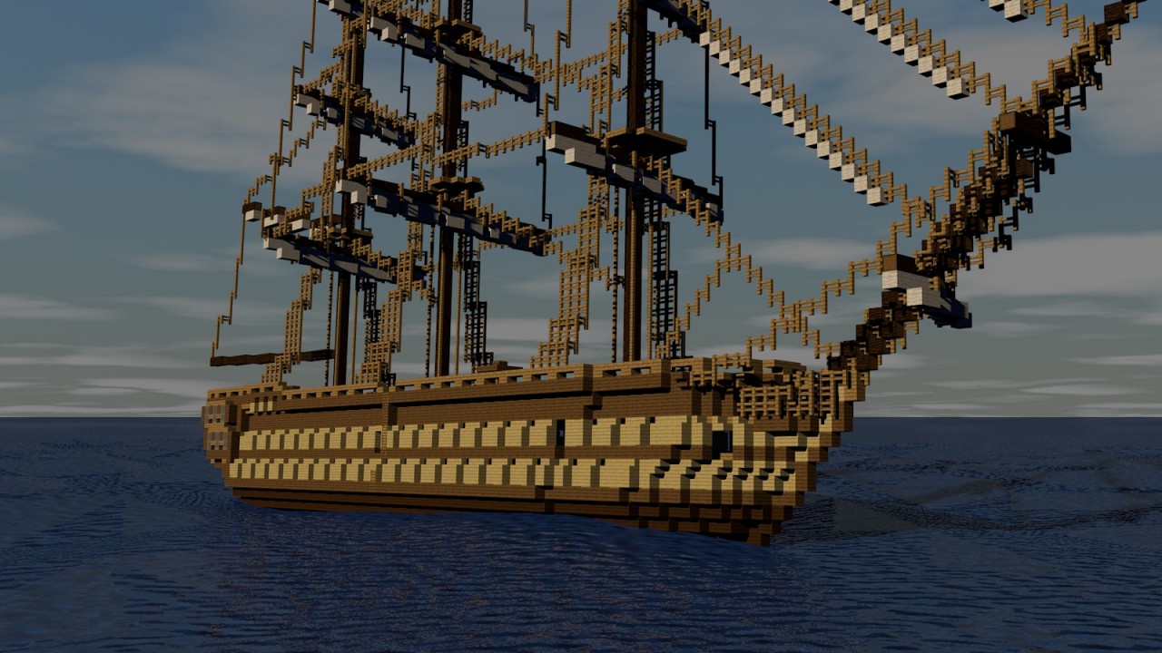 British Third Rate Ship of The Line Frigate Minecraft Map