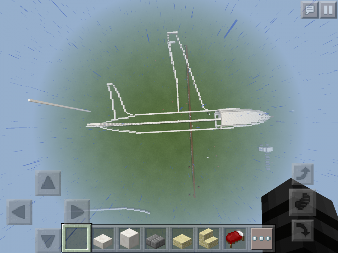 Boeing 757 airplane build Minecraft Map