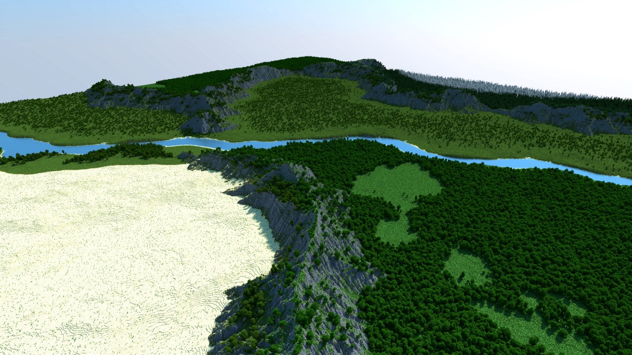 5k by 5k Custom Terrain: Oak, Forest, Plains, and Desert w/ River ...