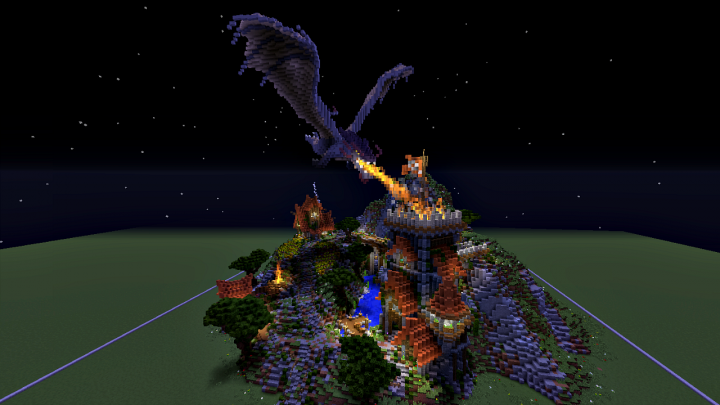 Fire On The Tower Minecraft Map