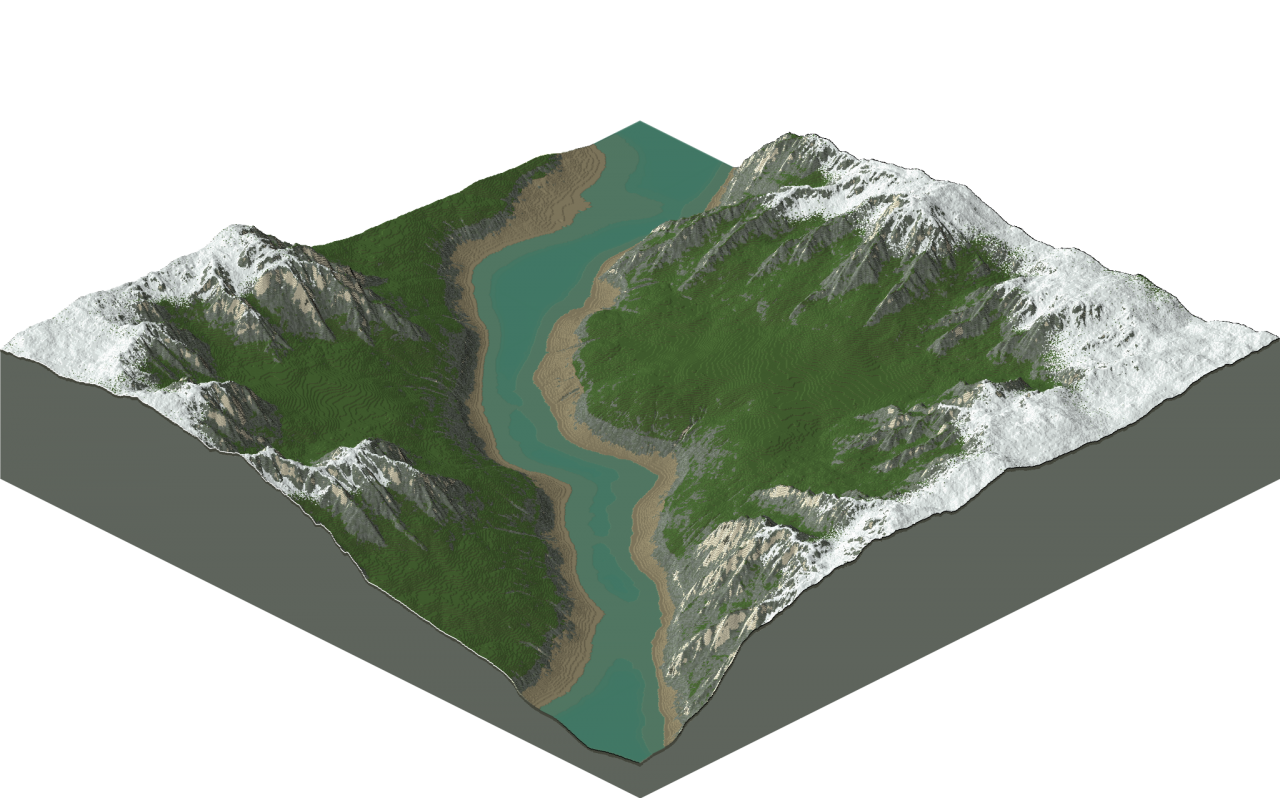 Valley Terrain Minecraft Map