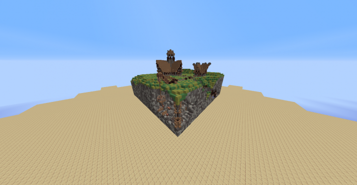 64x64 Plot Build Medieval Mining House [Image Timelapse?] Minecraft Map