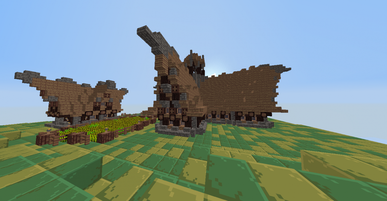 64x64 Plot Build Medieval Mining House [Image Timelapse?] Minecraft Map