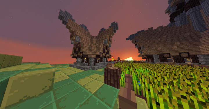 64x64 Plot Build Medieval Mining House [Image Timelapse?] Minecraft Map