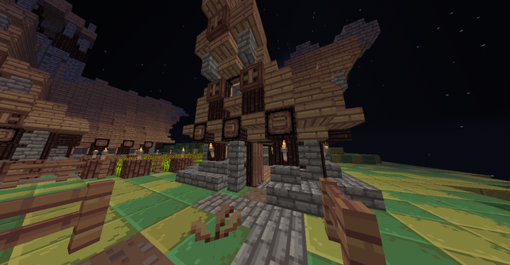 64x64 Plot Build Medieval Mining House [Image Timelapse?] Minecraft Map