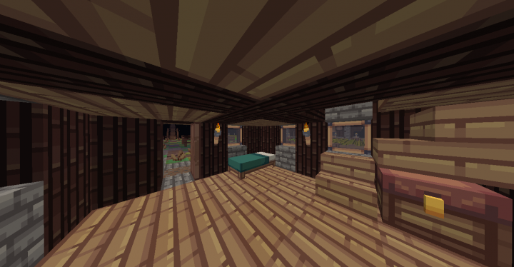 64x64 Plot Build Medieval Mining House [Image Timelapse?] Minecraft Map