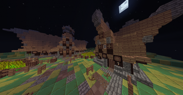 64x64 Plot Build Medieval Mining House [Image Timelapse?] Minecraft Map