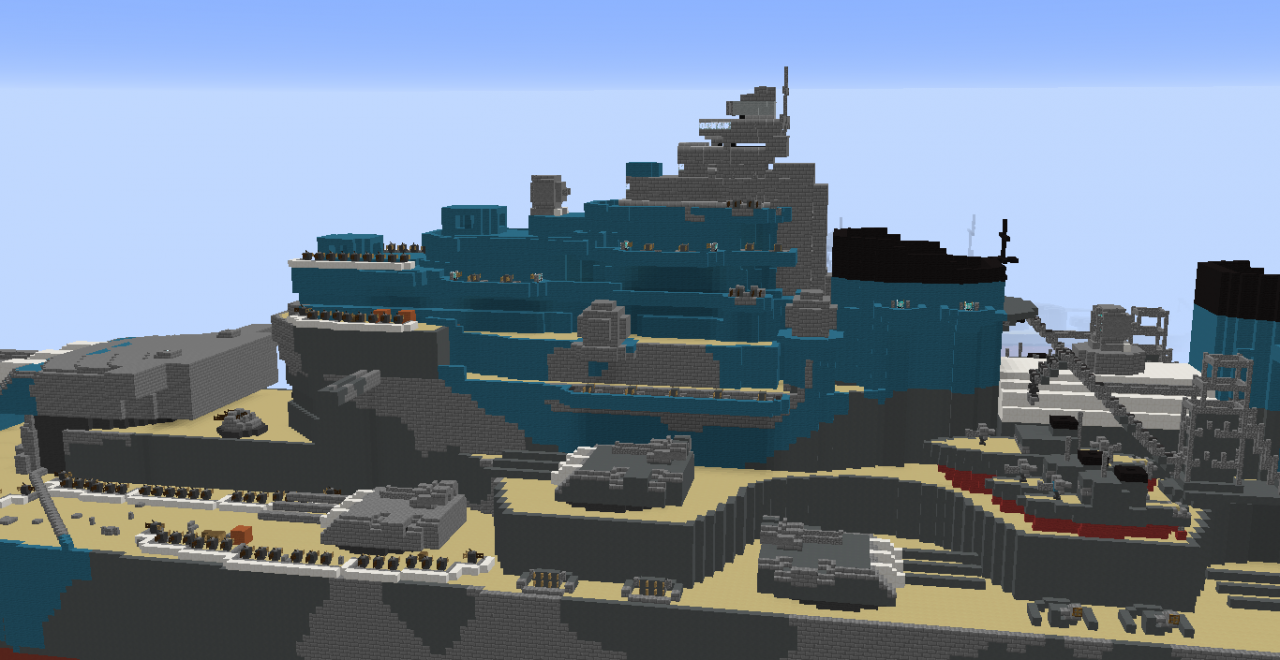 huge battle ship Minecraft Map