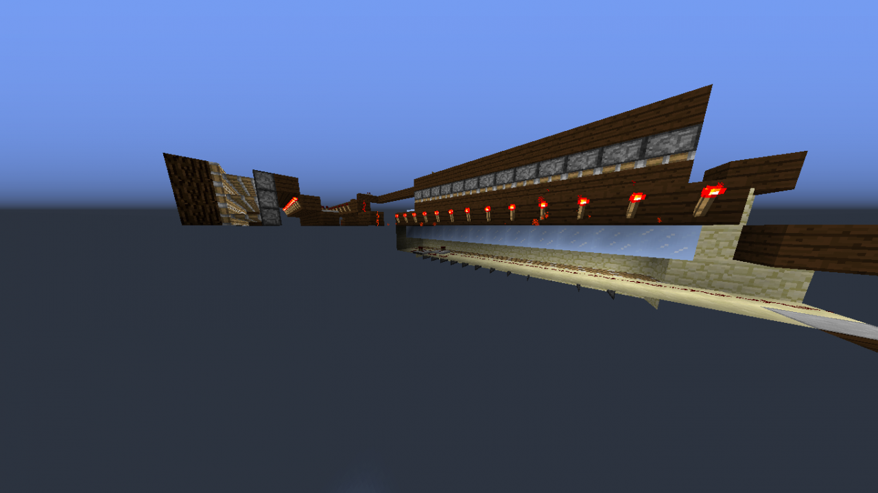 One side of a hall opener Minecraft Map
