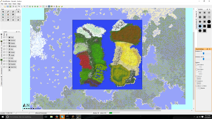 The World of Norrath (a 10K x 10K MMORPG world) Minecraft Map