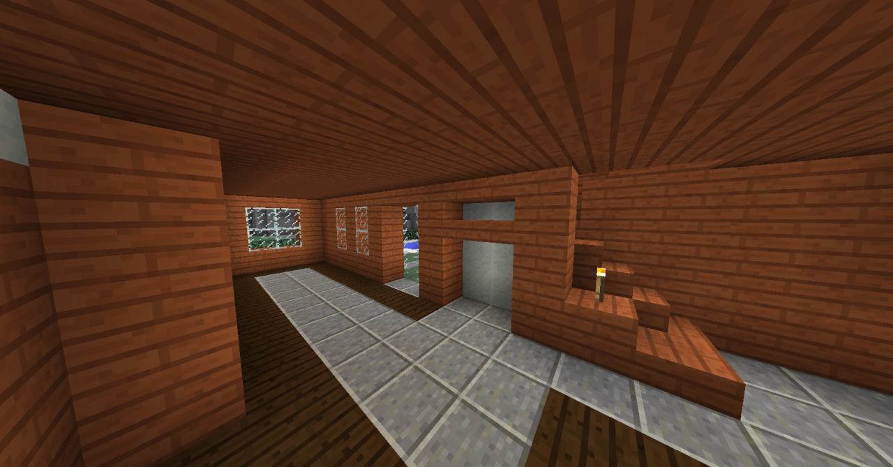 Modernish Acacia house Minecraft Map