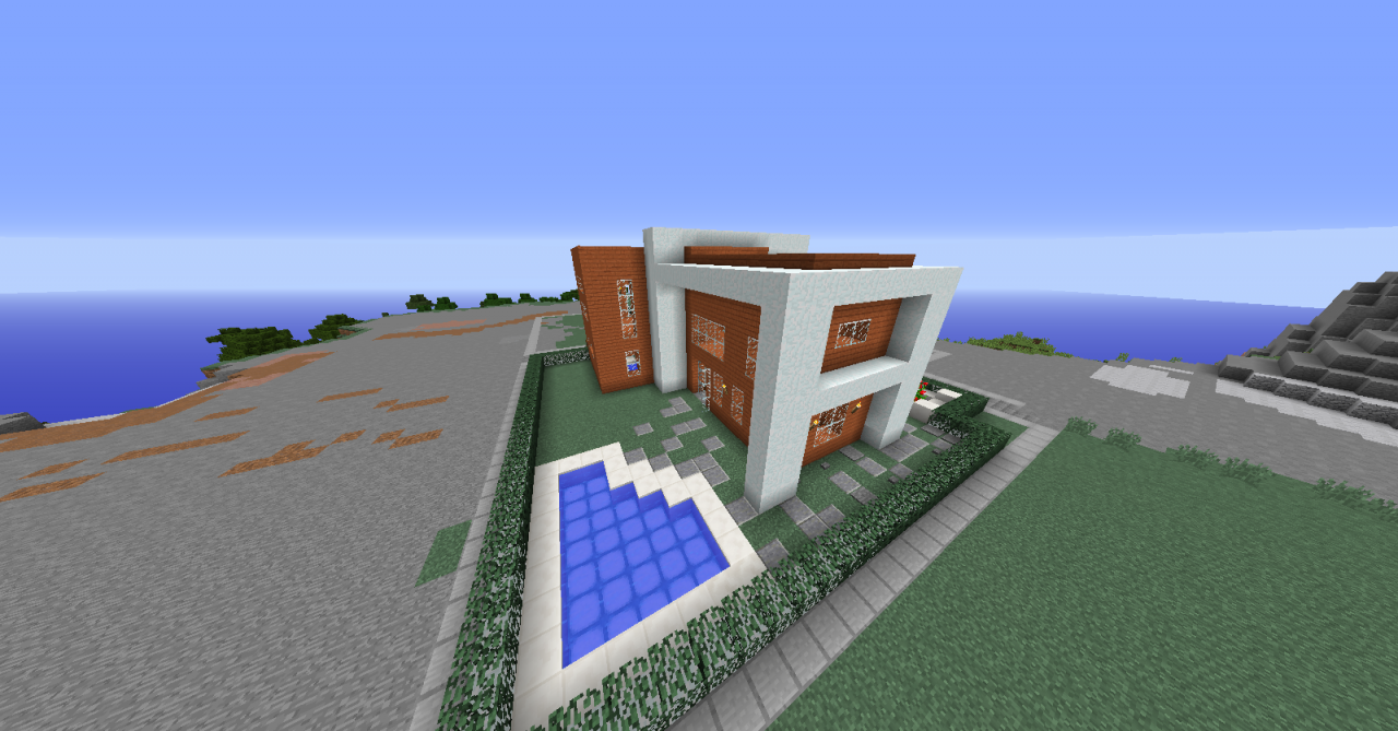 Modernish Acacia house Minecraft Map