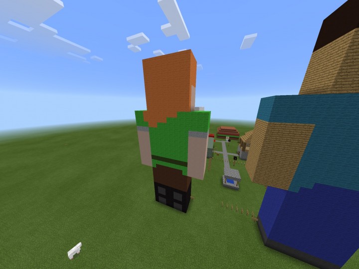 Alex 3D statue!! By KittyGamer (me) and my cousin, ADRY0906 Minecraft Map