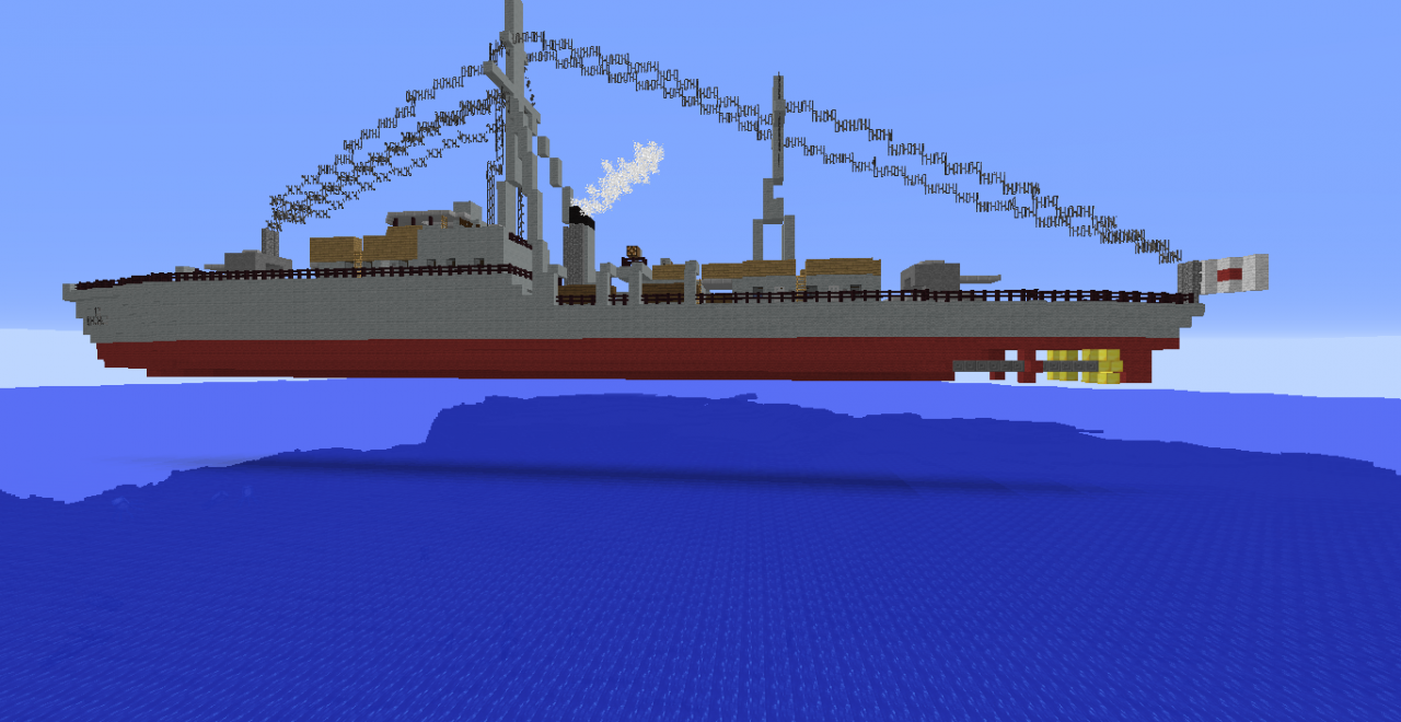 "Hashidate" Japanese Gunboat Minecraft Map