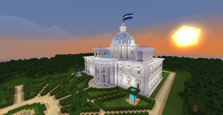 Capitol Building with Gardens Minecraft Map