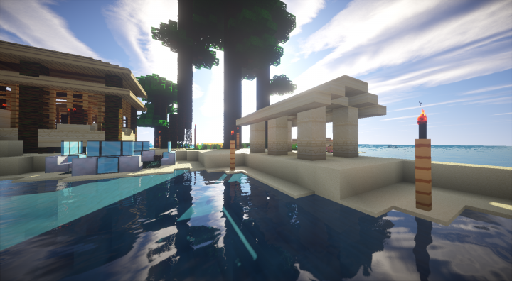 TechnoAria Survival Beach House Minecraft Map