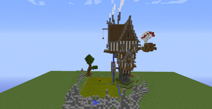 (Steampunk Towehouse)-The Red Windmill Minecraft Map
