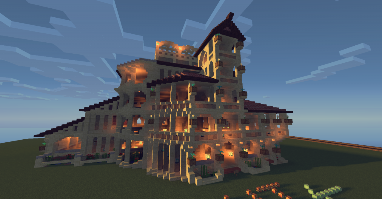 Sandstone Mansion full pack of screenies Minecraft Map