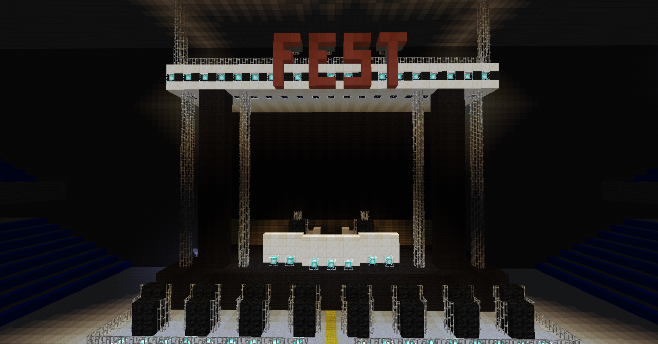 Music Festival Stage + Arena Minecraft Map