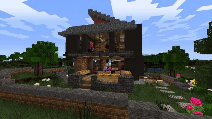 Modern Mid-Sized House Minecraft Map