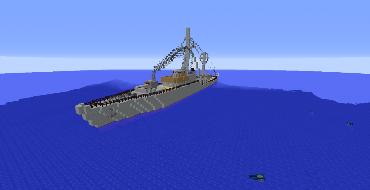 "Hashidate" Japanese Gunboat Minecraft Map