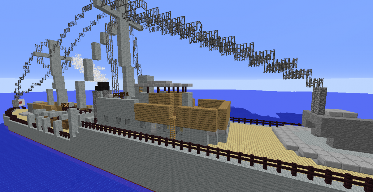 "Hashidate" Japanese Gunboat Minecraft Map