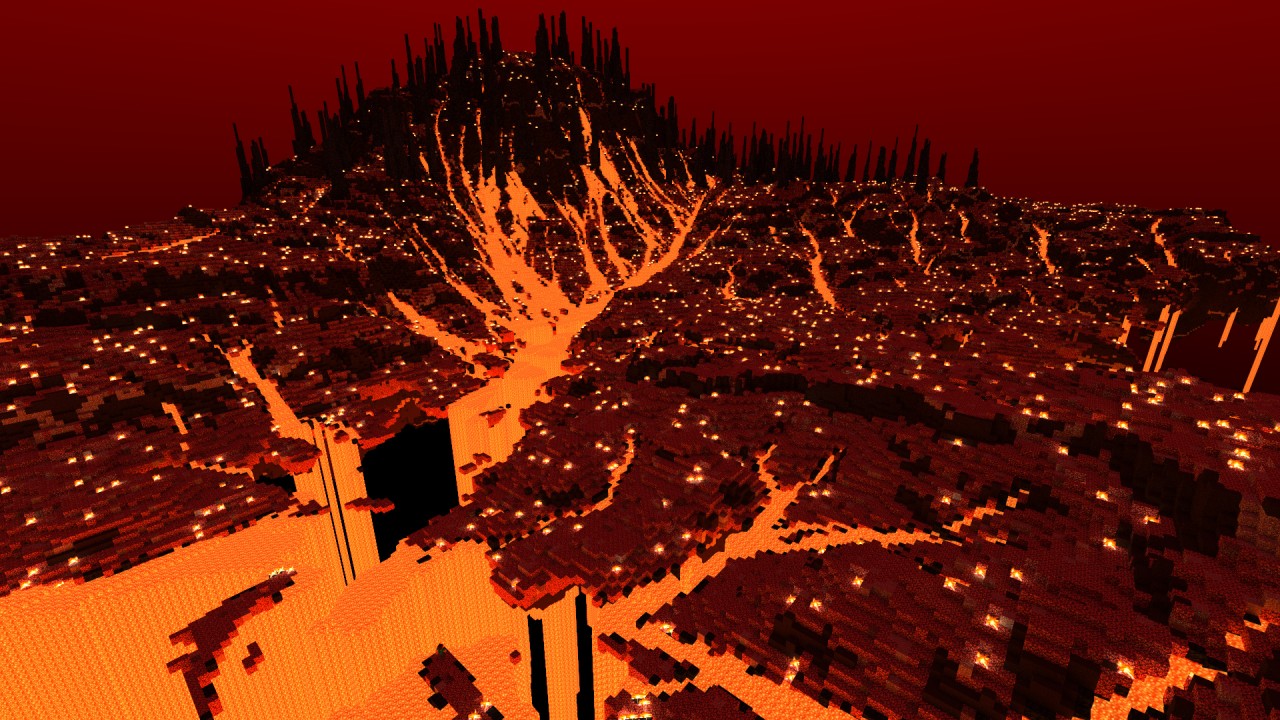 Pleqirak: 1k by 1k+ Nether Skyland | Survival Ready | Flowing Lava ...