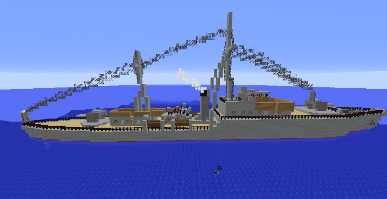 "Hashidate" Japanese Gunboat Minecraft Map