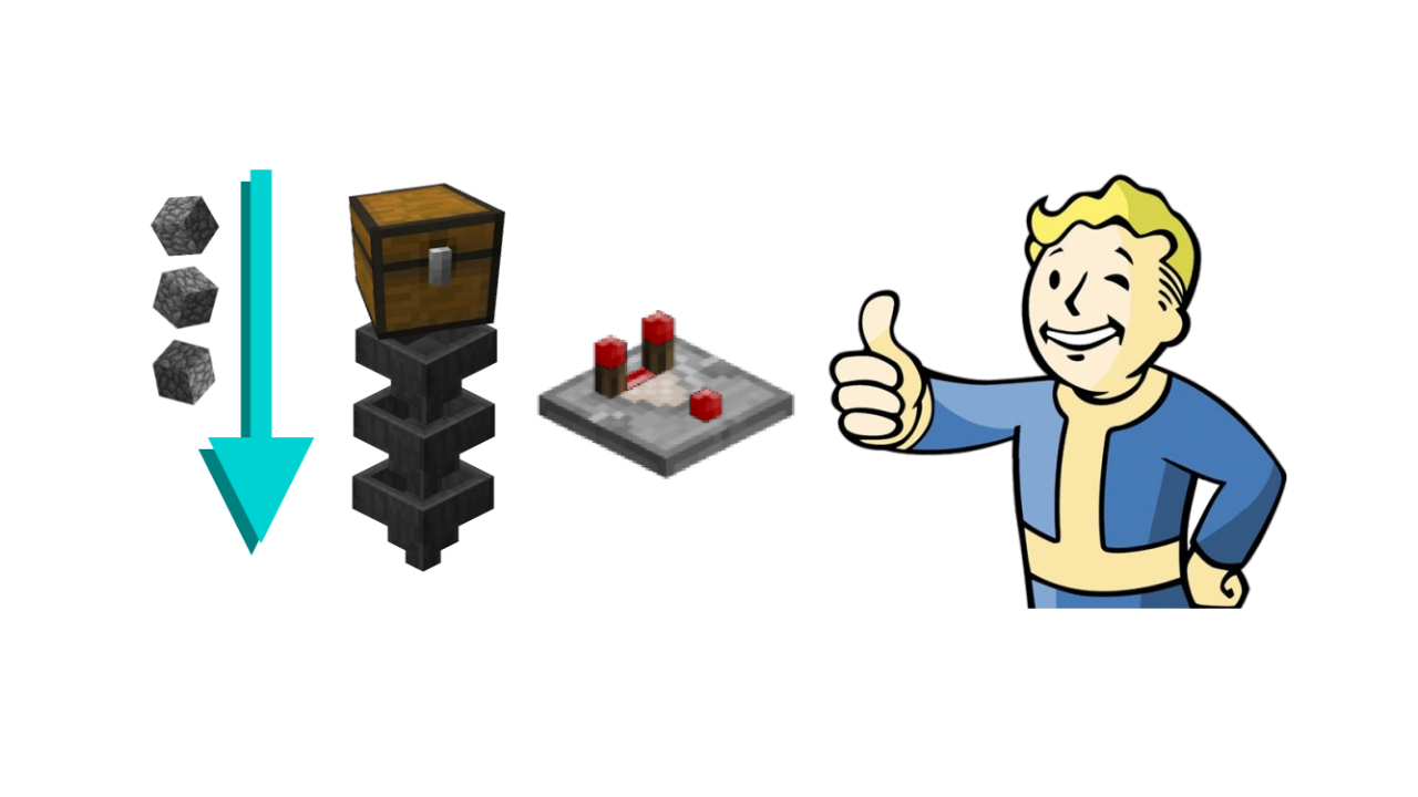 A Hopper Circuit to Detect Items Flowing Downwards Minecraft Map