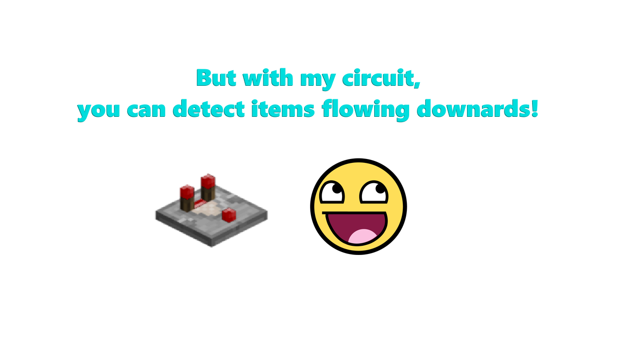 A Hopper Circuit To Detect Items Flowing Downwards Minecraft Map