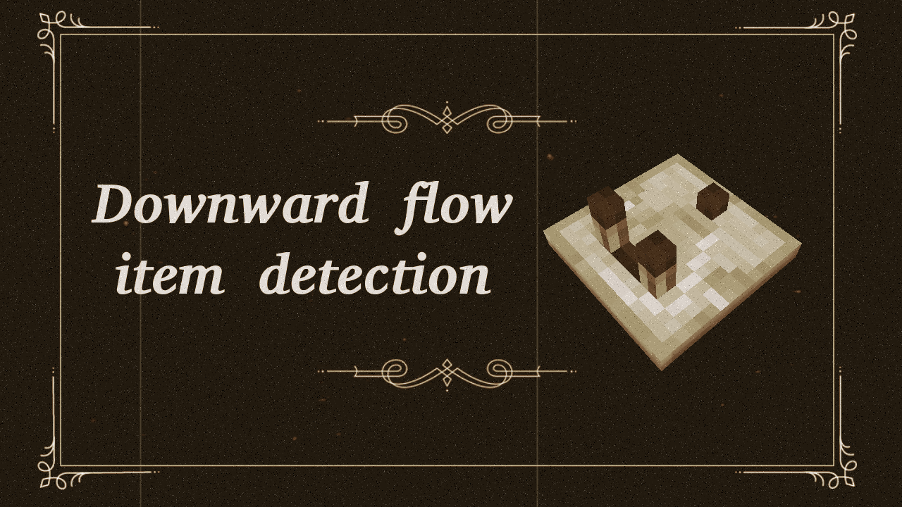 A Hopper Circuit To Detect Items Flowing Downwards Minecraft Map
