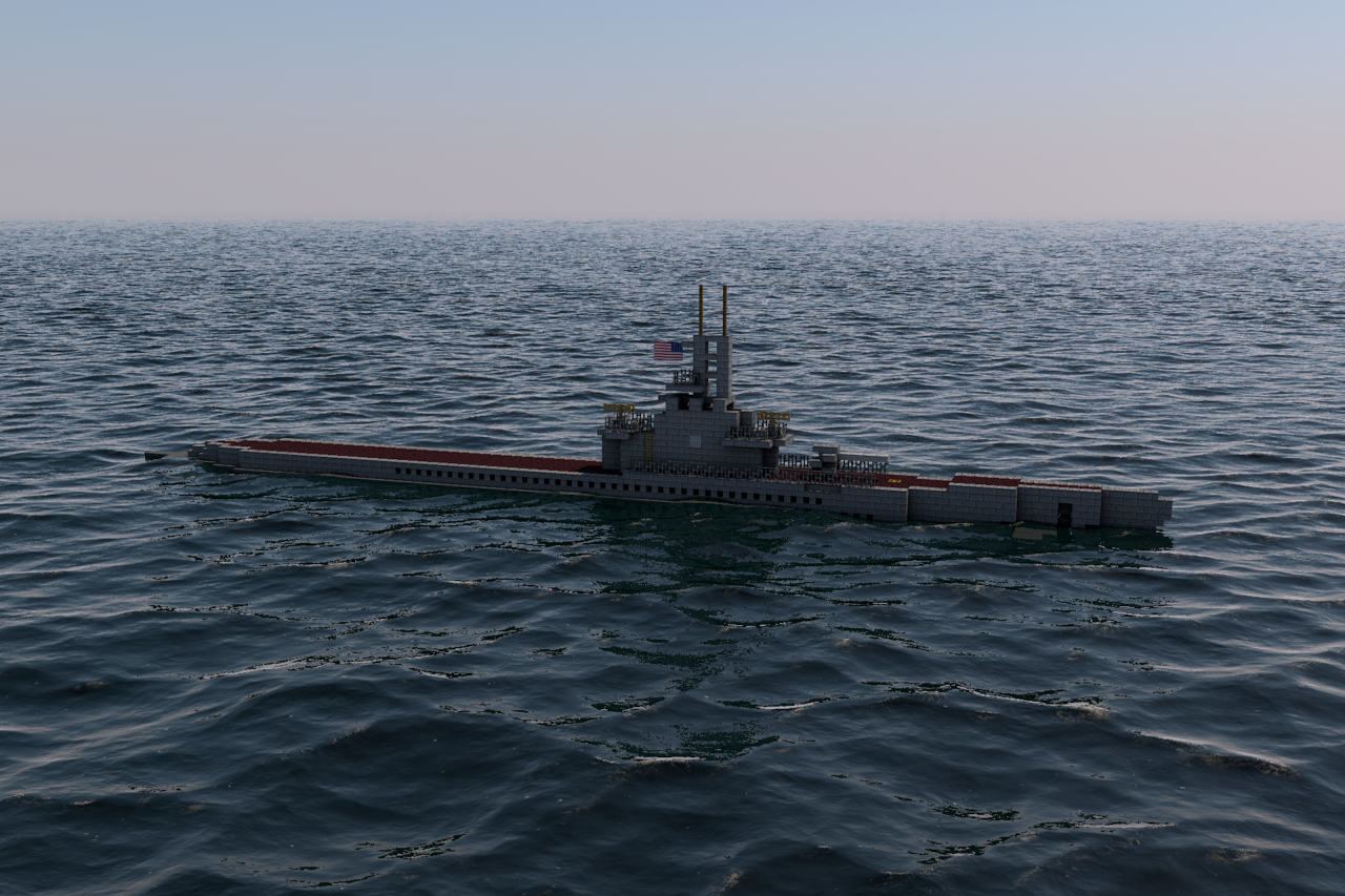 USN SS Tambor class Minecraft Map