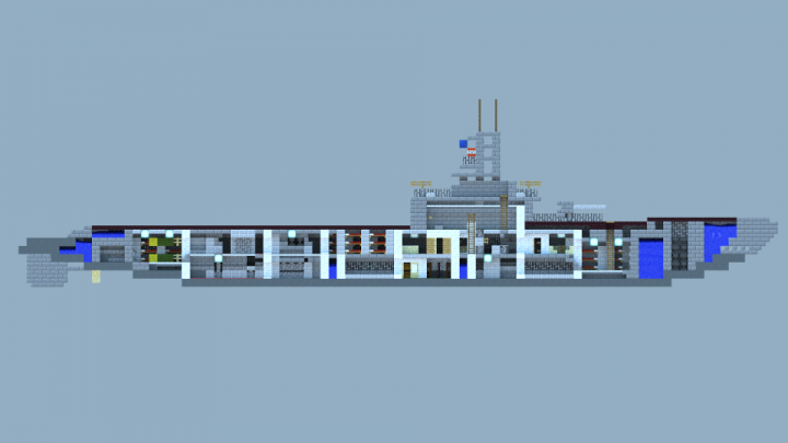 USN SS Tambor class Minecraft Map