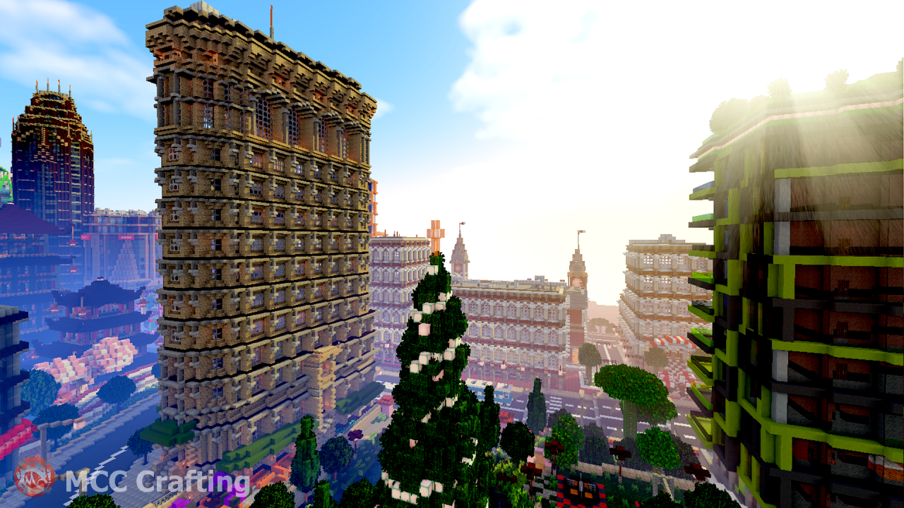 Traditional Skyscraper Tower Flatiron Building NY Inspired Minecraft Map