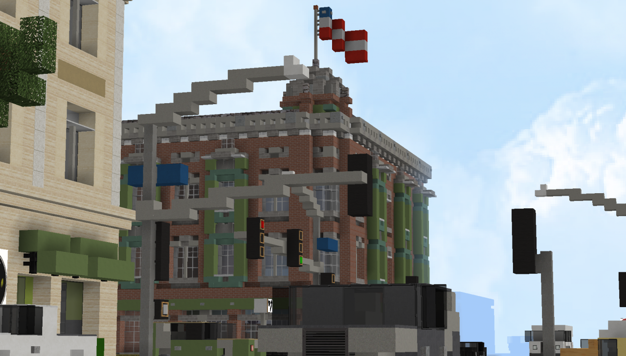 Three 20th Century Buildings - Operation Realism Minecraft Map