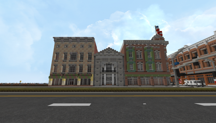 Three 20th Century Buildings - Operation Realism Minecraft Map