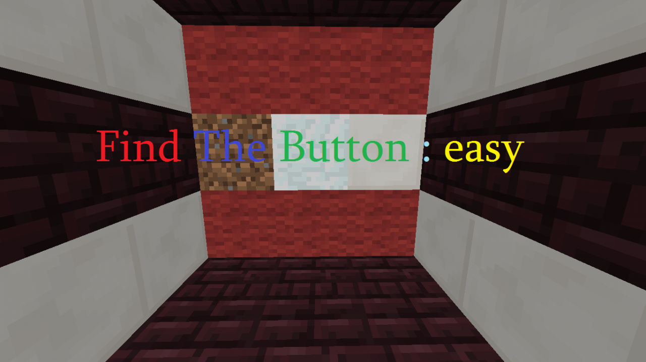 Find The Button : Easy Minecraft Map