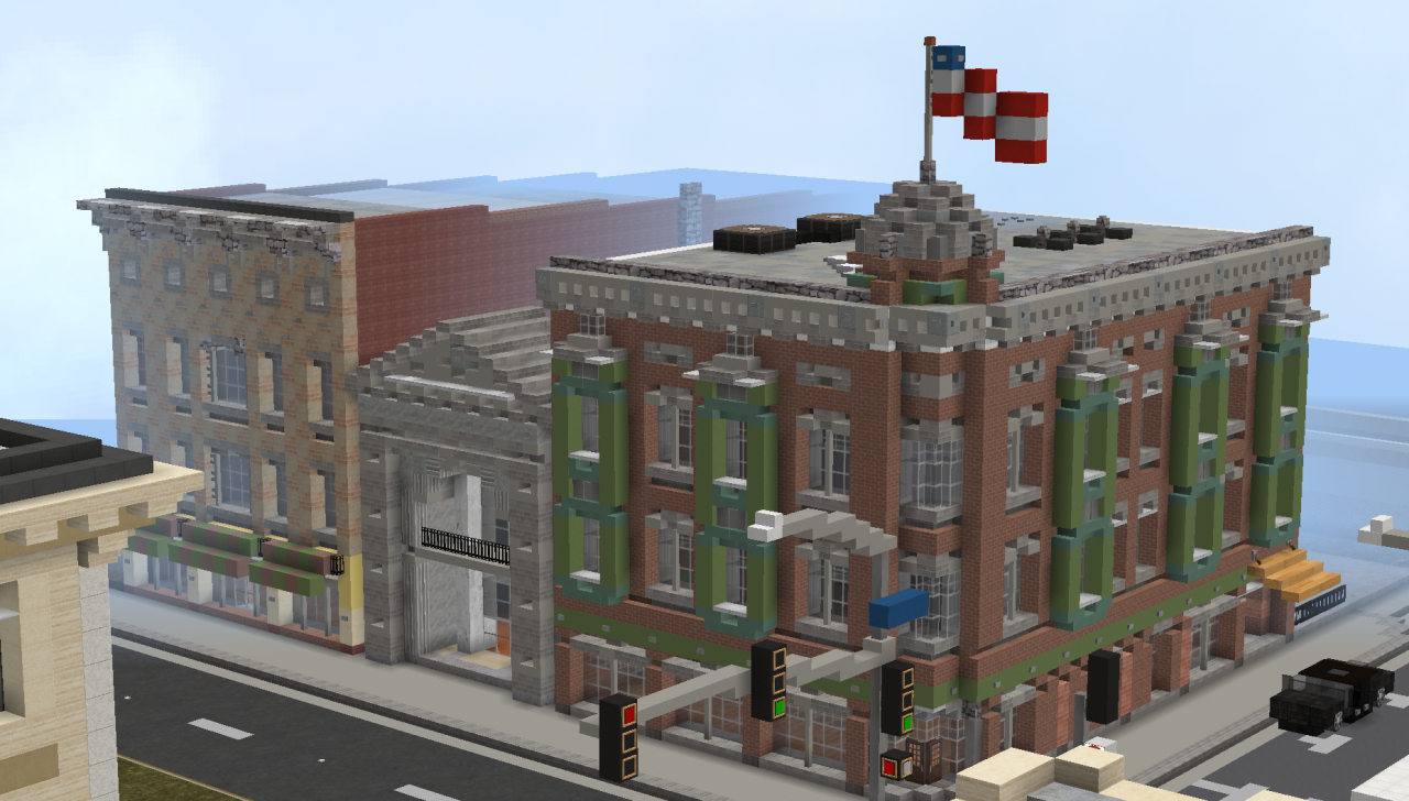 Three 20th Century Buildings - Operation Realism Minecraft Map
