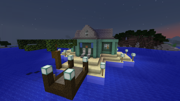 ocean-anic house Minecraft Map